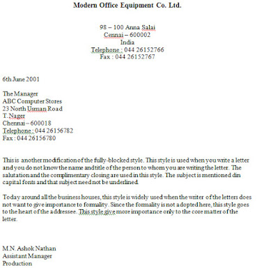 THE STYLES AND TYPES OF BUSINESS LETTER