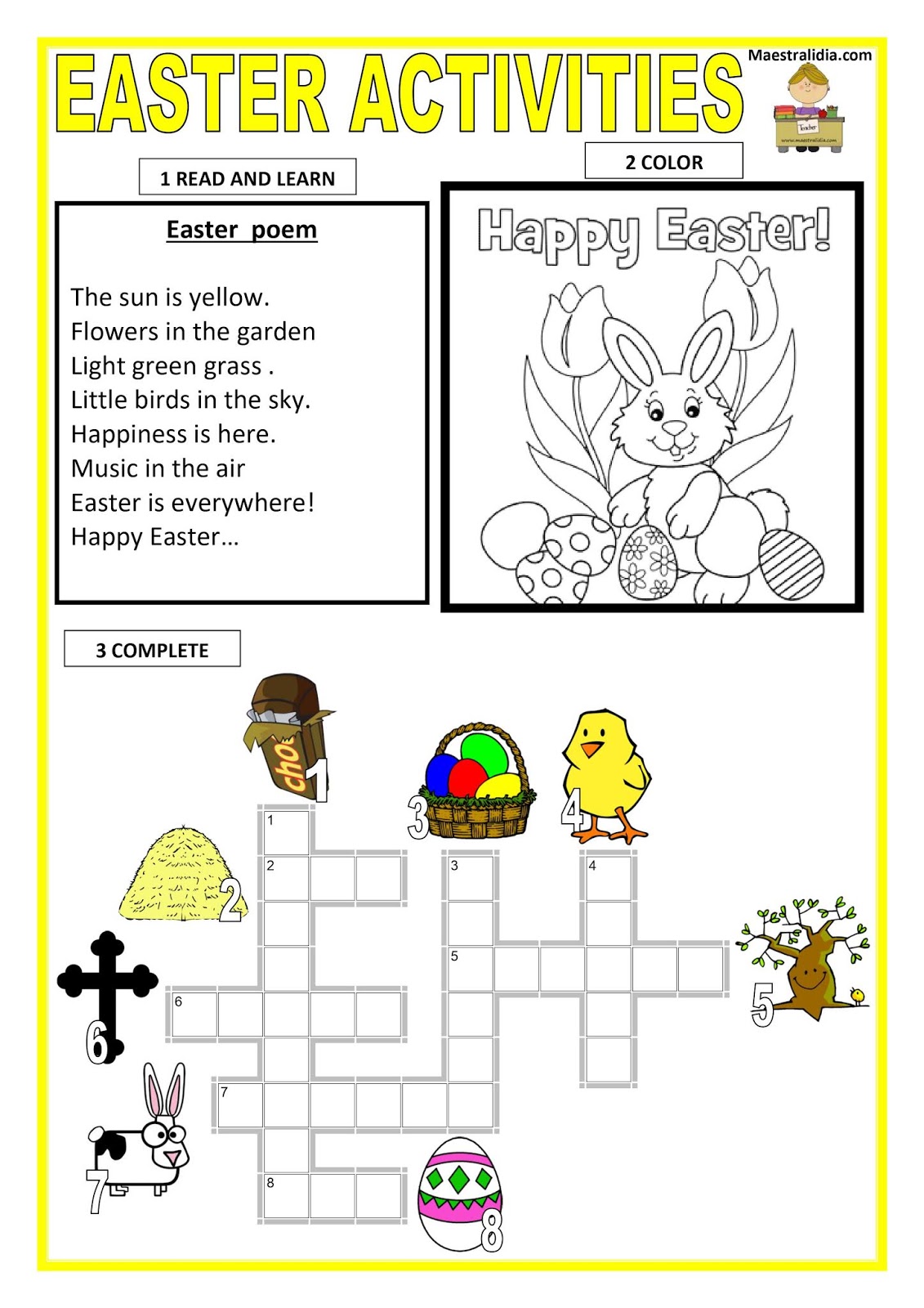AULA DE INGLES: EASTER WORKSHEETS SEGUNDO CICLO