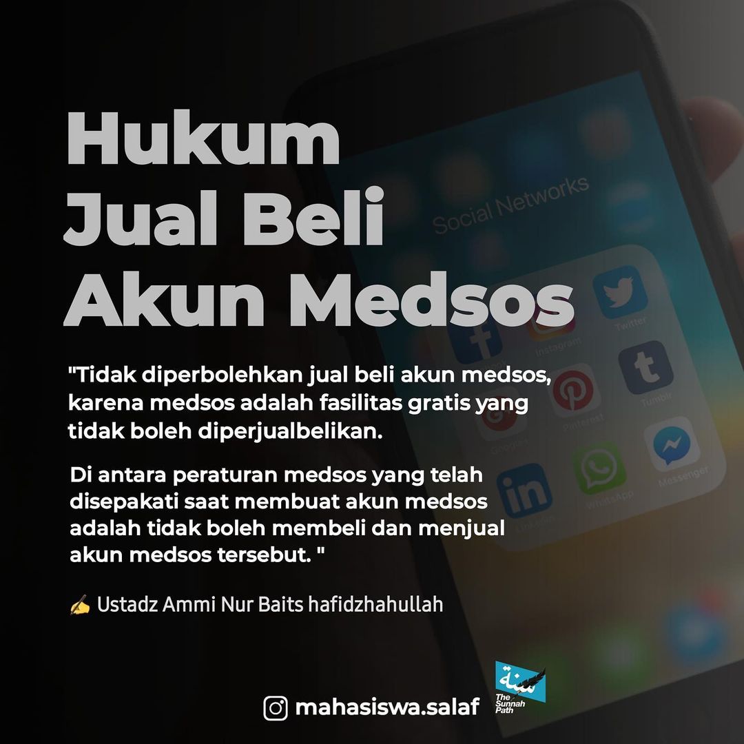 Foto Dakwah Hukum Jual Beli Akun Sosial Media Dalam Islam