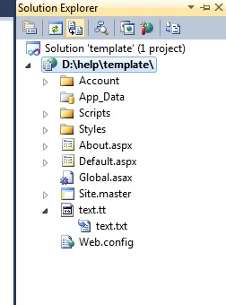 ASK DOT NET: Template text file with a .tt file extension in c#