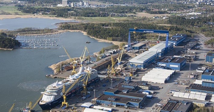 Meyer Werft Shipbuilding Yard in Turku Finland Prepares For Layoffs.