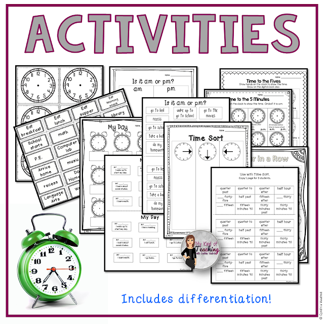 My Kind of Teaching: Telling Time to the Hour, Half Hour, Quarter Hour ...