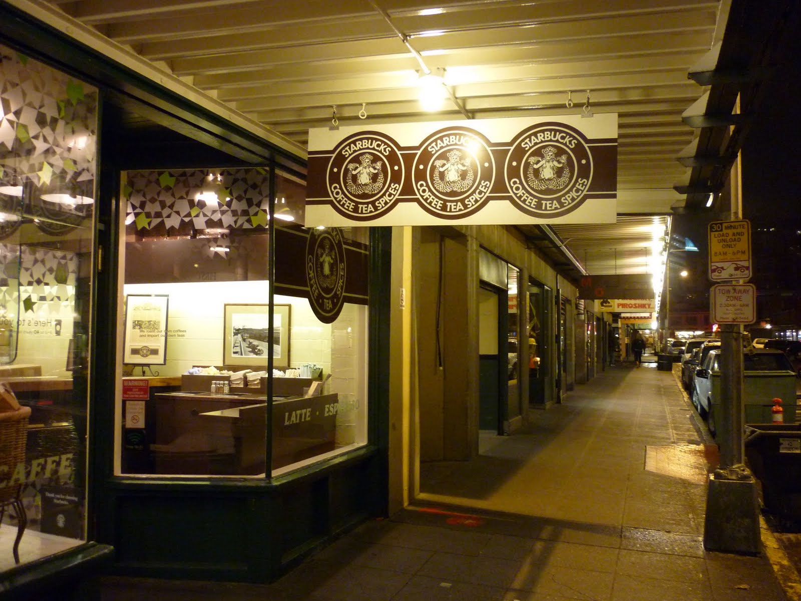 蔡幸家老師的教學網: Starbucks 1st Store in Pike Place Market & Starbucks' logo ...