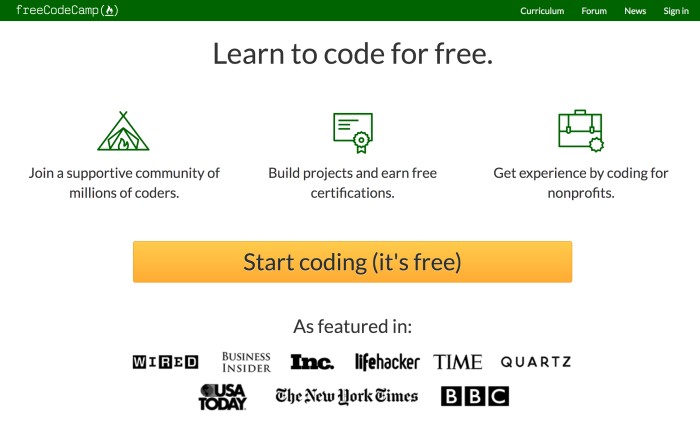 8 GREATEST WEBSITES FOR LEARNING CODING FOR FREE IN 2020 - Learn ...