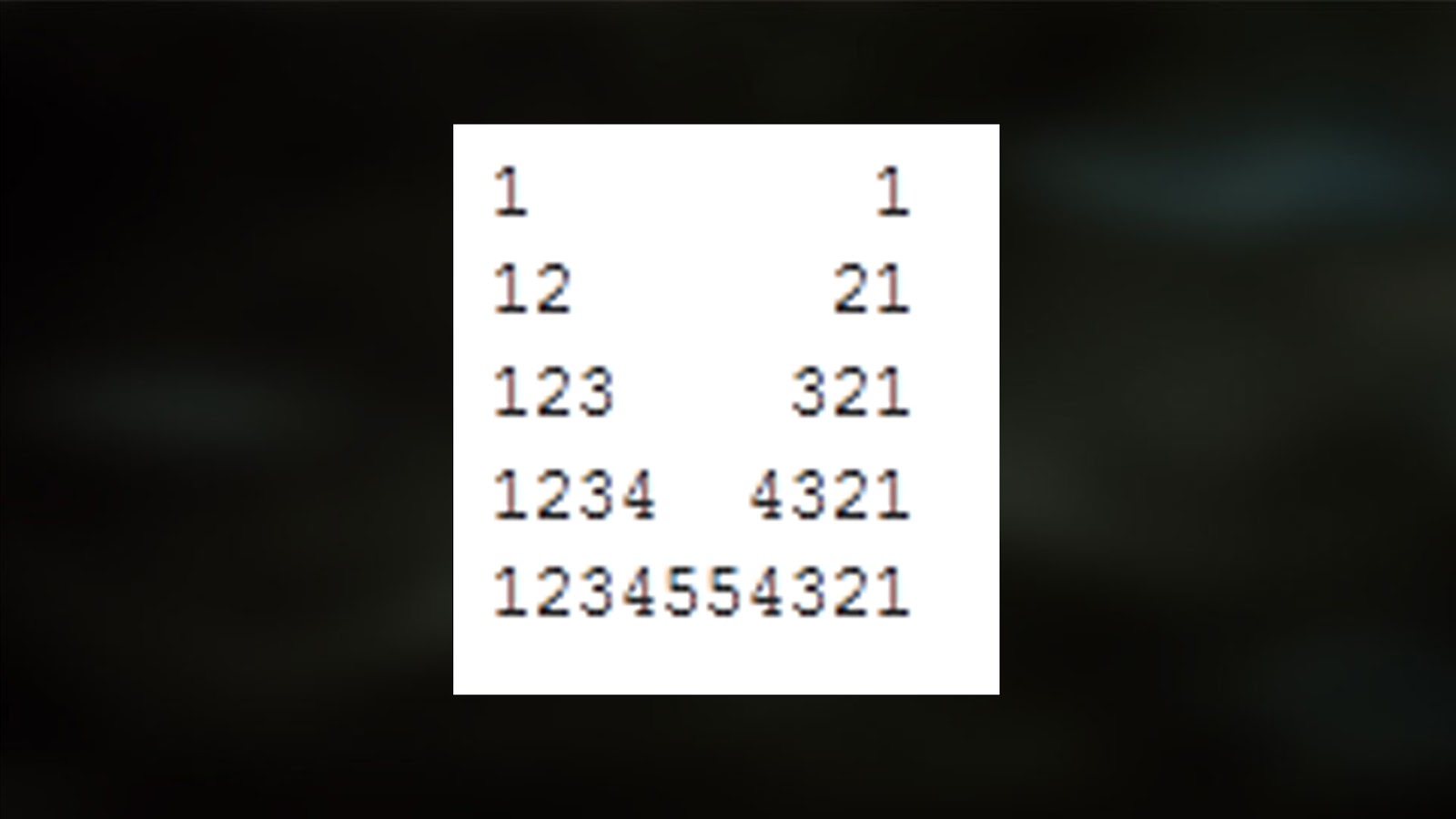Number Pattern Program in C - 30