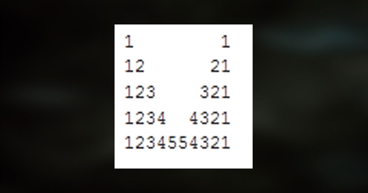 Number Pattern Program in C - 30
