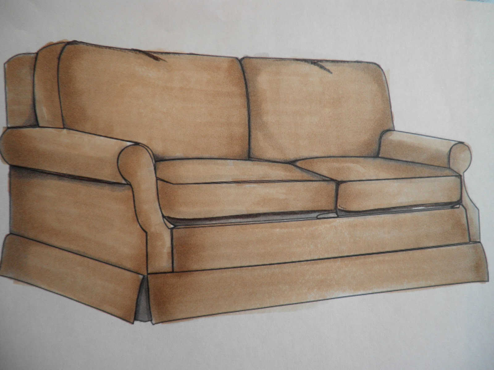 Tiffany Leigh Interior Design: Wednesday's Sketchbook: How to Colour in ...