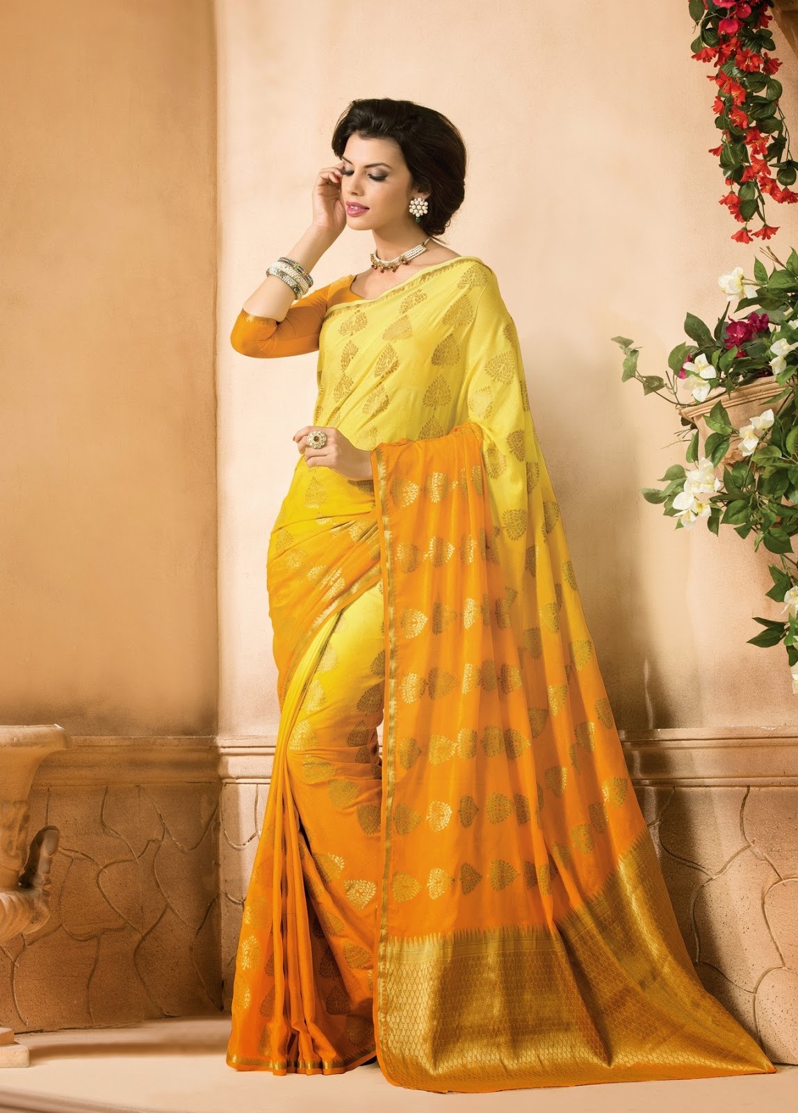 Top 15 Crepe Sarees With Pictures | Styles At Life