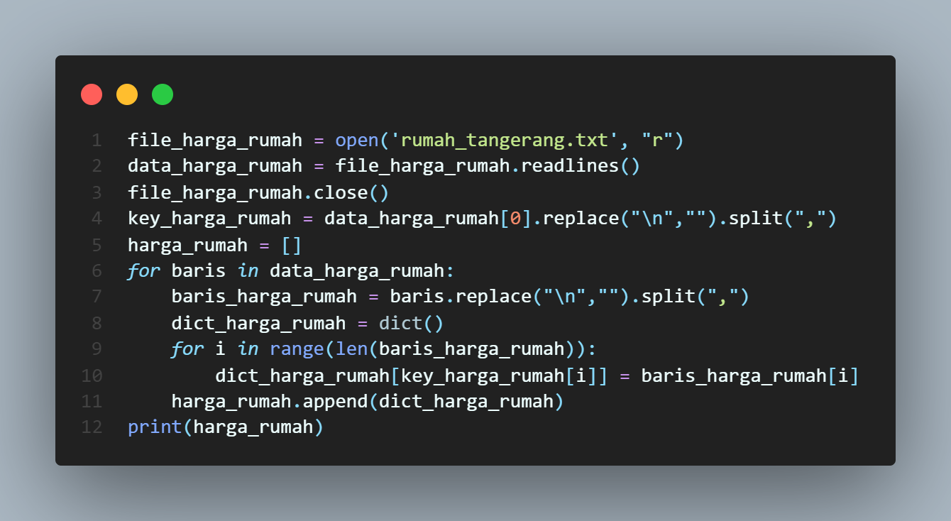 Cara Mengubah Isi Teks Menjadi Dictionary Dengan Python