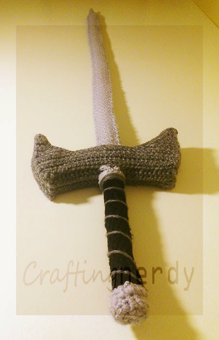 CraftingNerdy: 30" Crochet Plush Sword