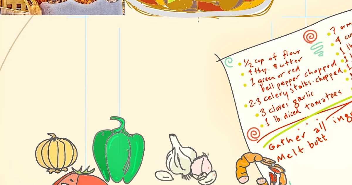 drawing (on) the world: Gumbo recipe illustration #cah #cookingathome