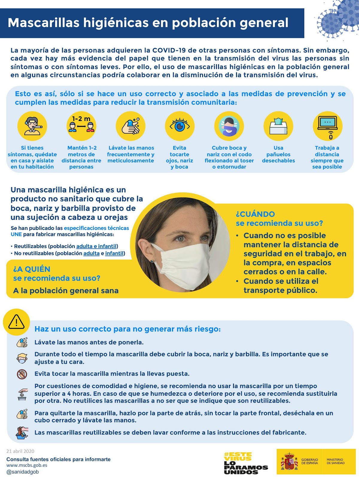 Sano y salvo: Mascarillas e higiene de manos: recomendaciones de la OMS ...