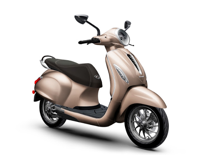 The old Bajaj Chetak is fully electric now, having 3kWh lithium ion ...