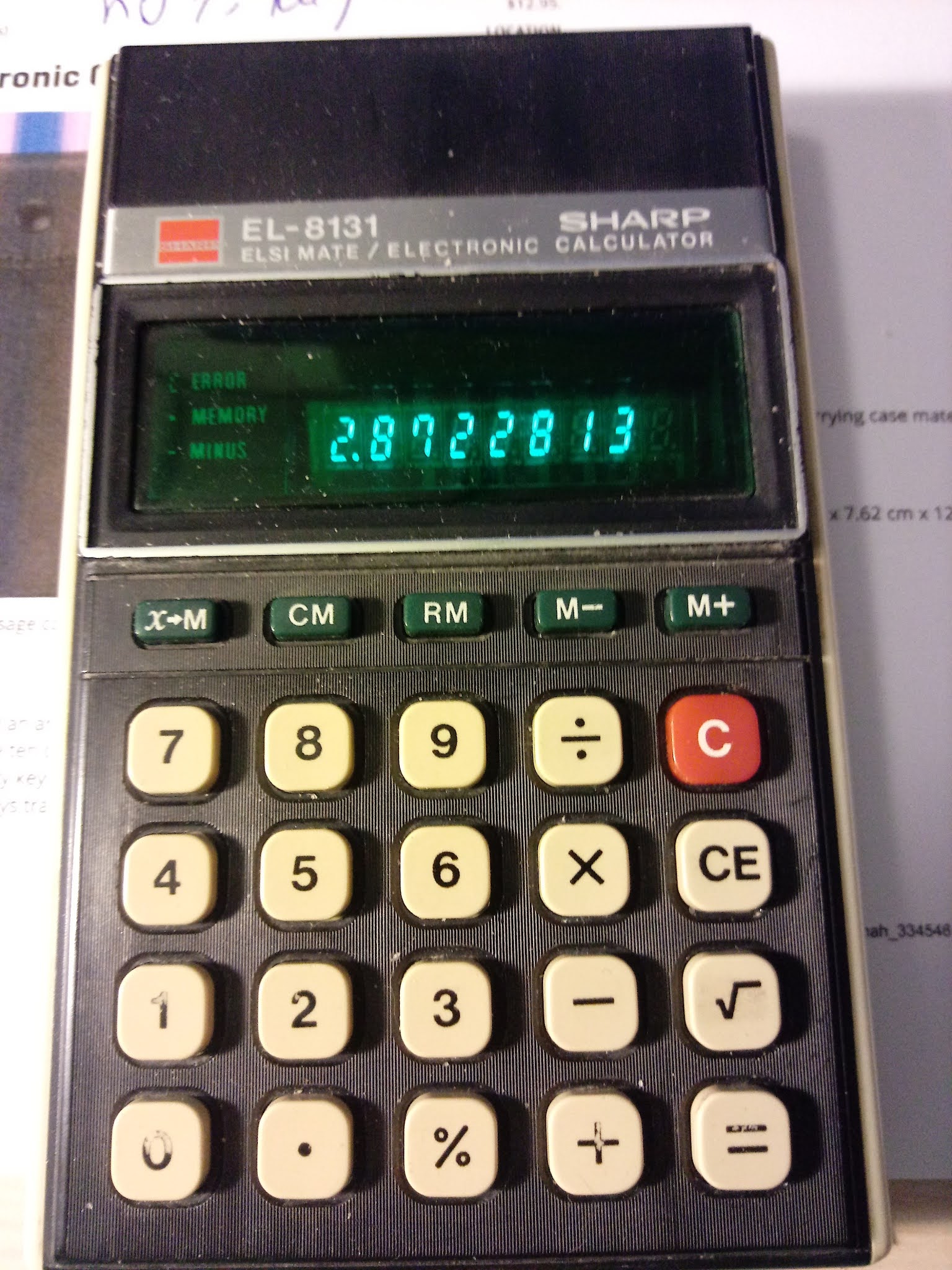 Eddie's Math and Calculator Blog: Retro Review: Sharp EL-8131