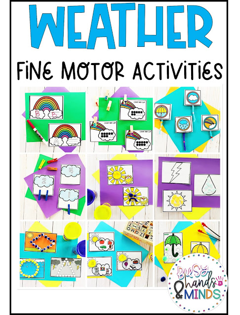 Weather Fine Motor for Preschool | Busy Hands and Minds
