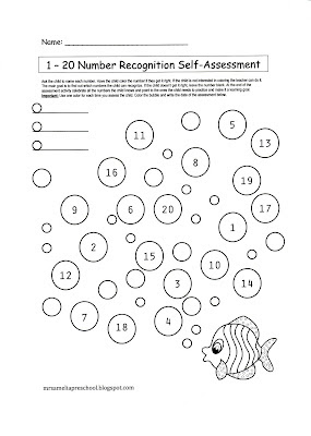 De Mello Teaching: Number Recognition Self-Assessment
