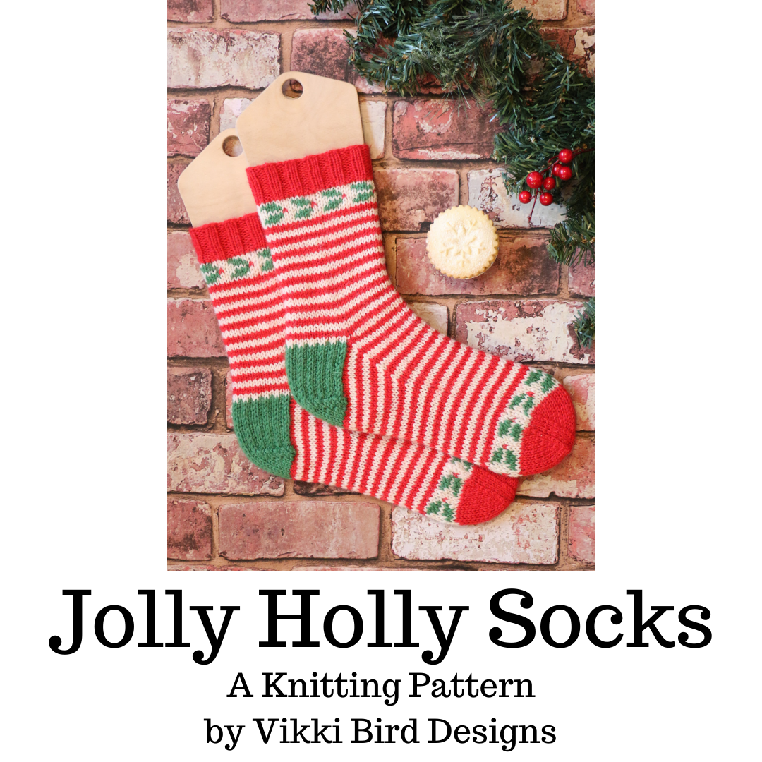 Vikki Bird Designs: A treat for your feet! Jolly Holly Socks ...