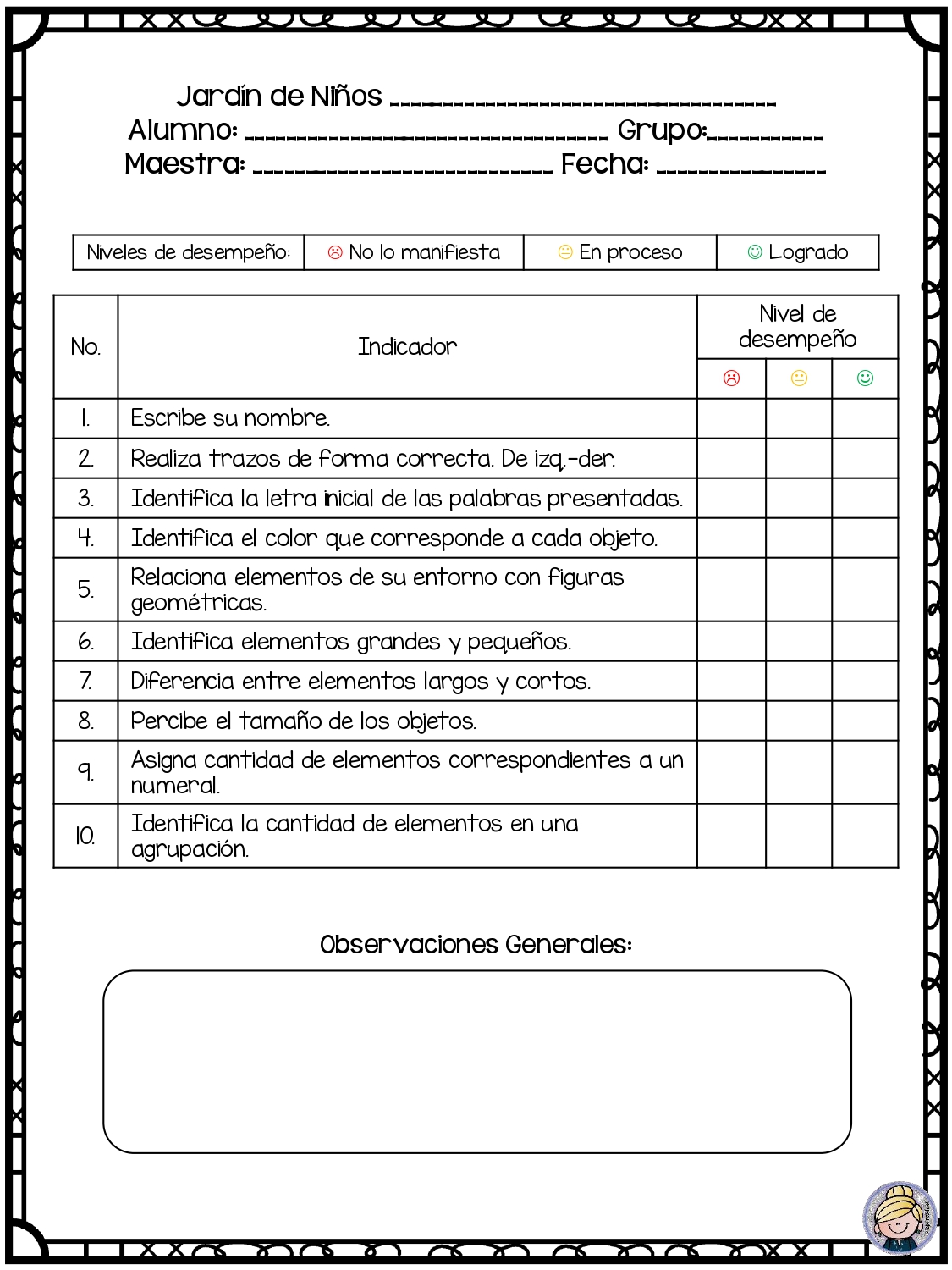 Evaluación diagnóstica preescolar pdf Evaluación diagnóstica preescolar pdf