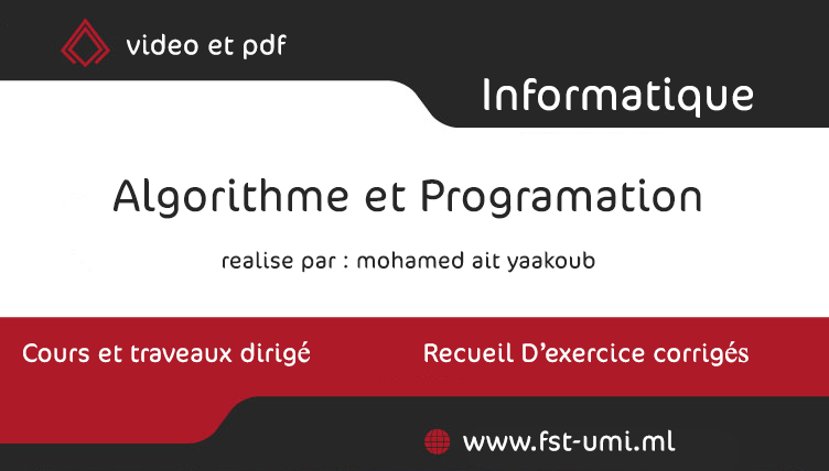 Cours de informatique de Algorithme et Programmation PDF