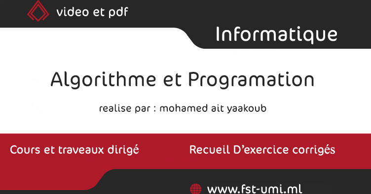 Cours de informatique de Algorithme et Programmation PDF