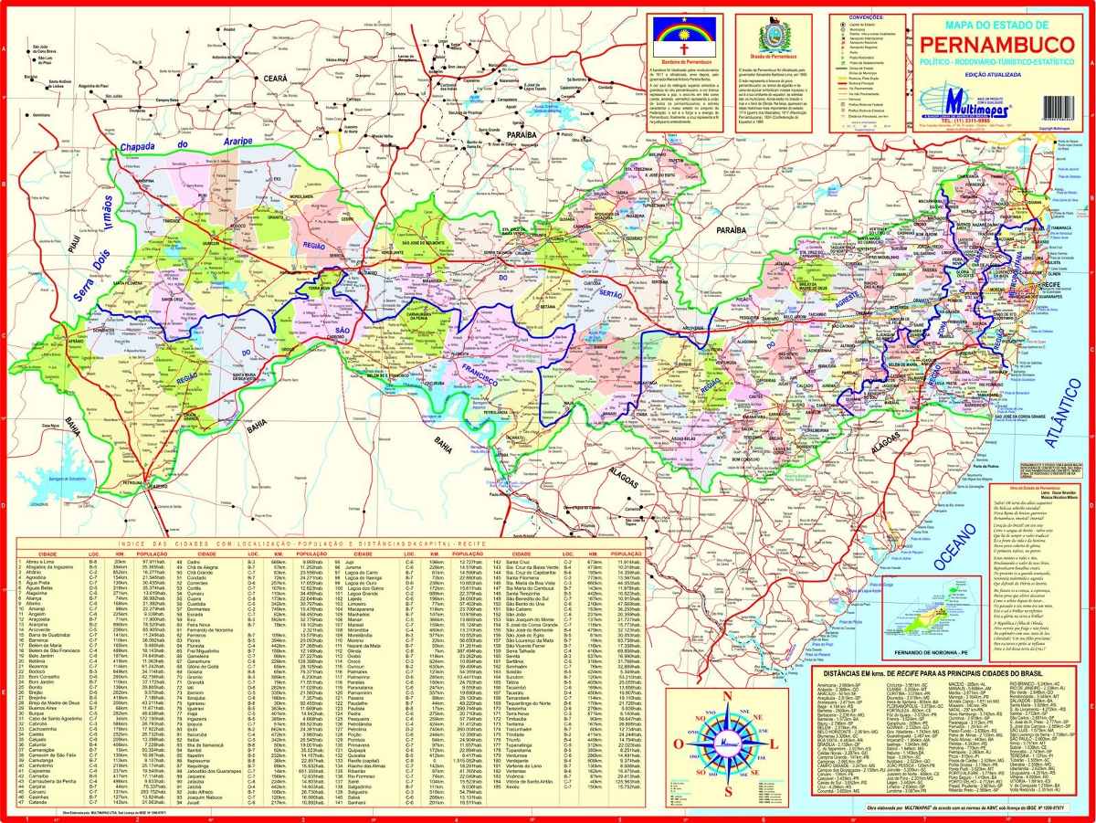 Mapa Político de Pernambuco - Doc Sports™