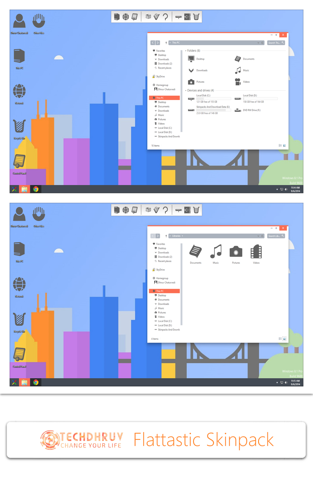 Flattastic Skinpack For Windows 7 8 8 1 Windows10 Themes I Cleodesktop