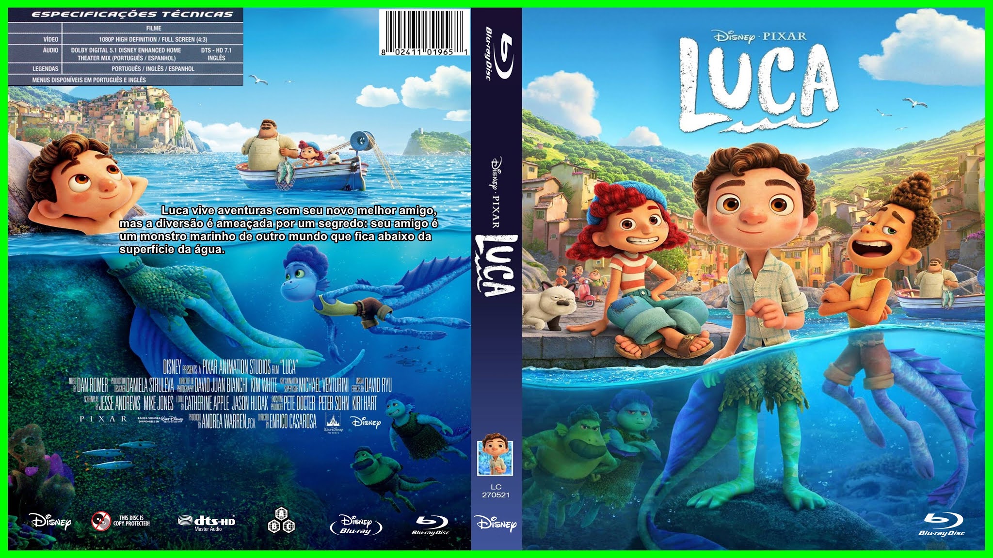 CAPAS DVD-R GRATIS: Luca (2021) - Blu Ray