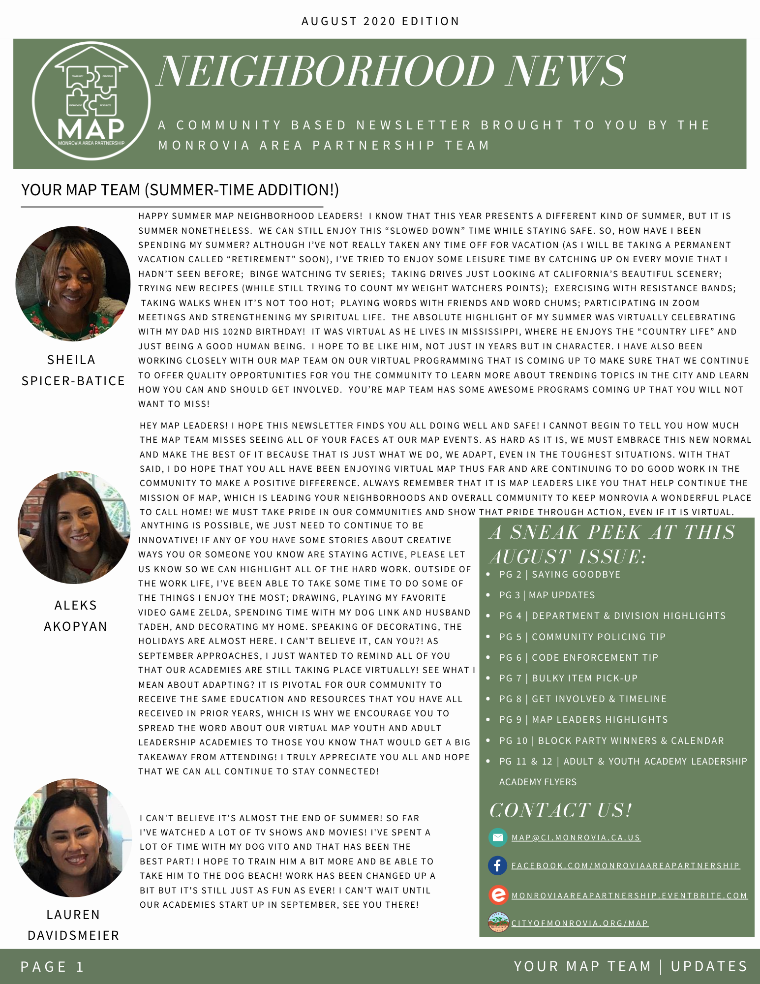 New edition of the Neighborhood News! (It's a must read!)