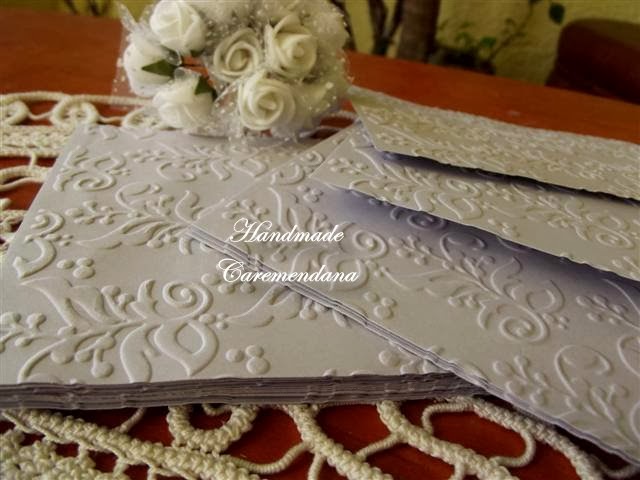 Felicitari handmade (realizate manual): Carton embosat