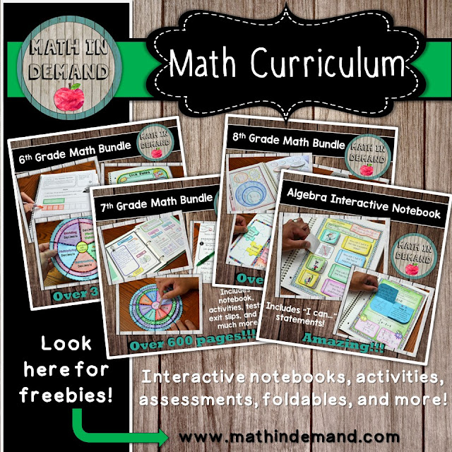 Math in Demand: $50 Giveaway to my Math Store