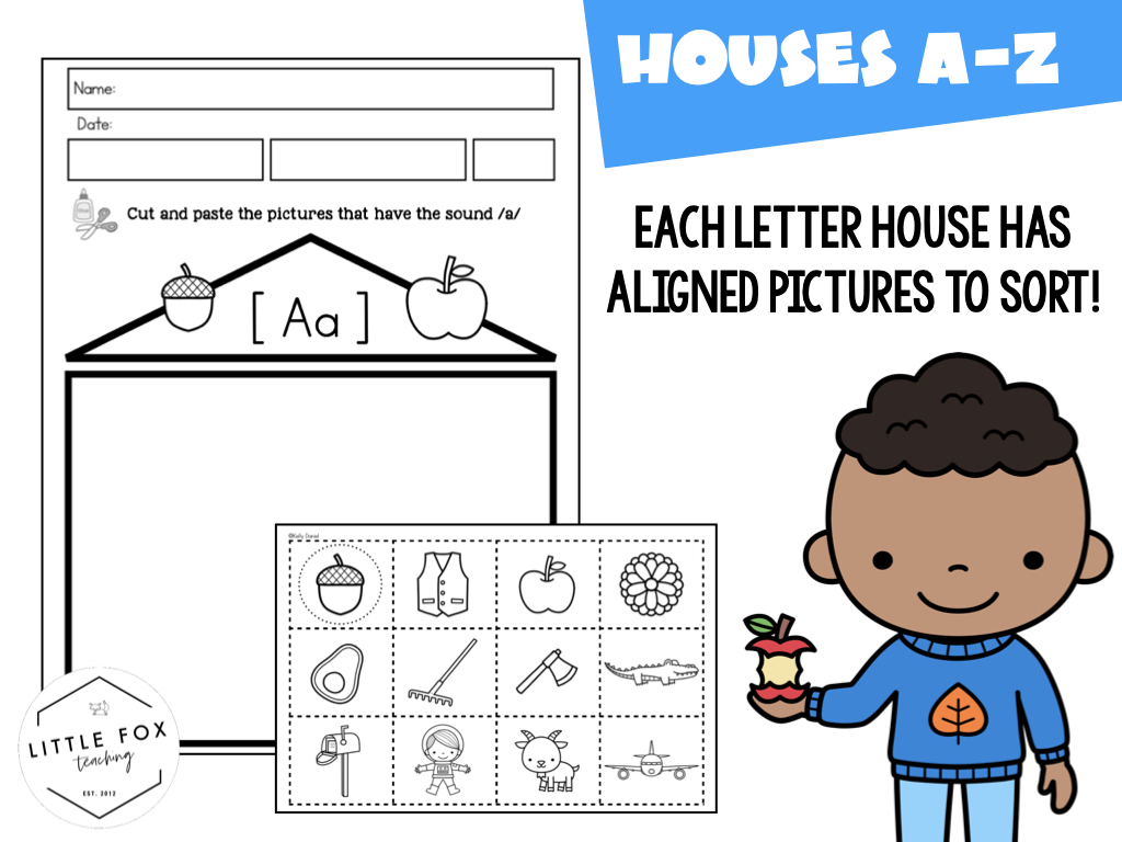 Letter Houses | A Phonemic Awareness Activity | Little Fox Teaching