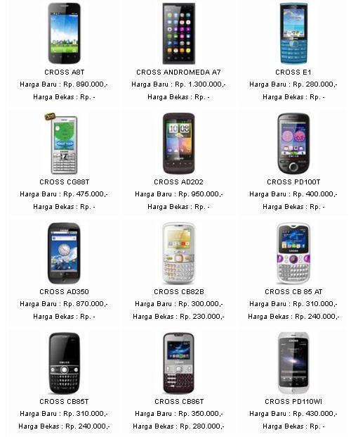 Daftar Harga Hp Cross Februari 2013