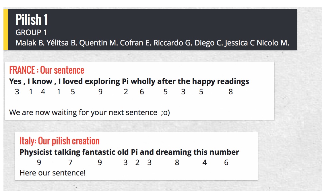 Our Pi Adventure: ITALY: Pilish creations (part 2)