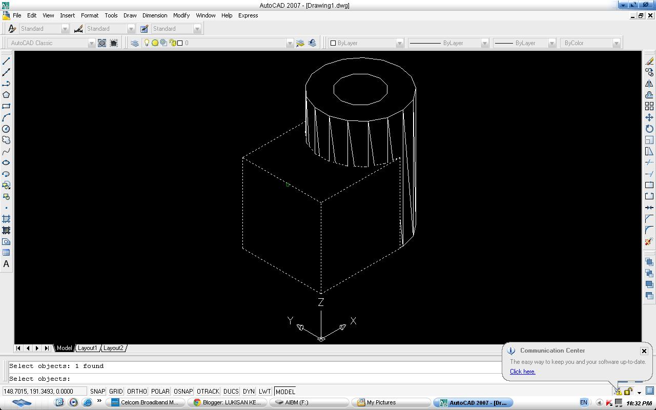 LUKISAN KEJURUTERAAN BERBANTU KOMPUTER (AUTOCAD): Melukis Objek Dengan ...