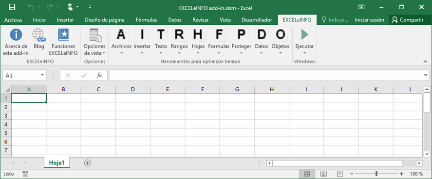 EXCELeINFO add-in Complemento de Excel ~ Blogueandomiblog