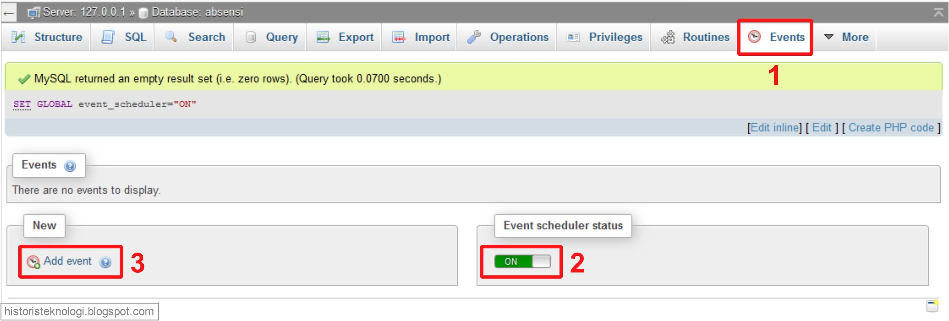 Event Scheduler di Mysql~ Historis Teknologi