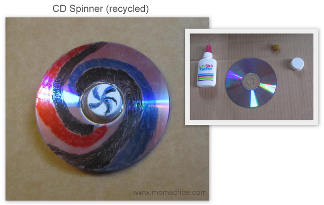 Earth Day Special - DIY CD Spinners for Children - Momscribe