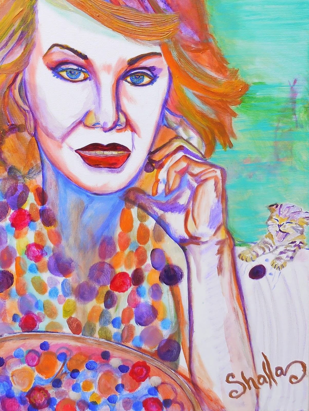 SHALLA Paintings: Joan Rivers and the Hypoallergenic Cat