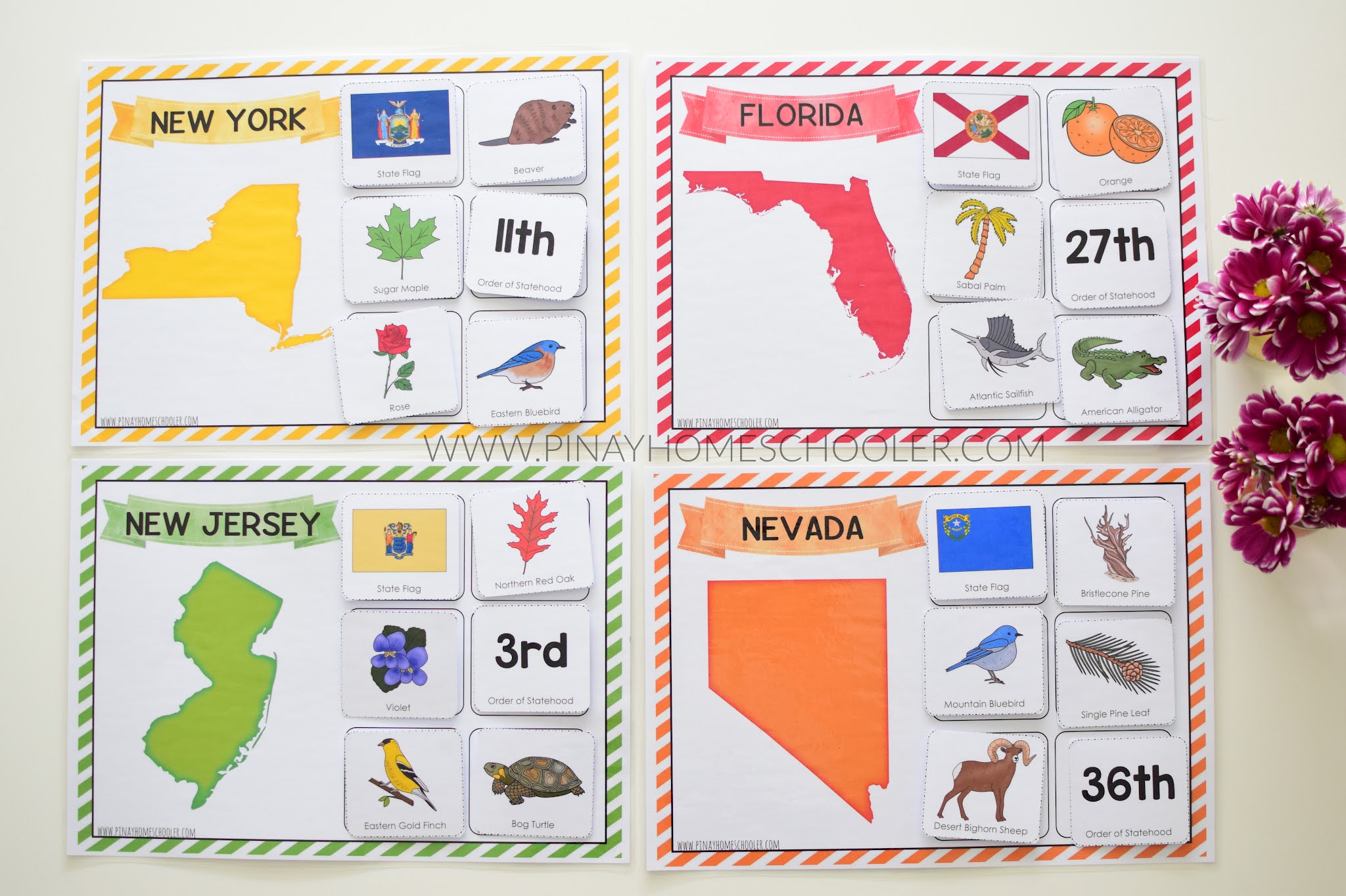 USA State Symbols Sorting Activities | The Pinay Homeschooler