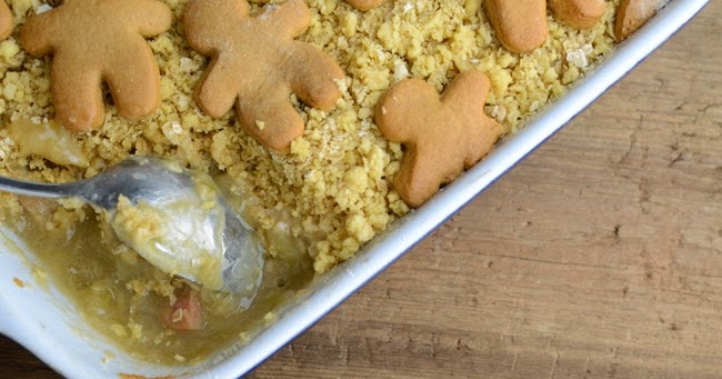 Waffle & Whisk: Rhubarb and Gingerbread Man Crumble
