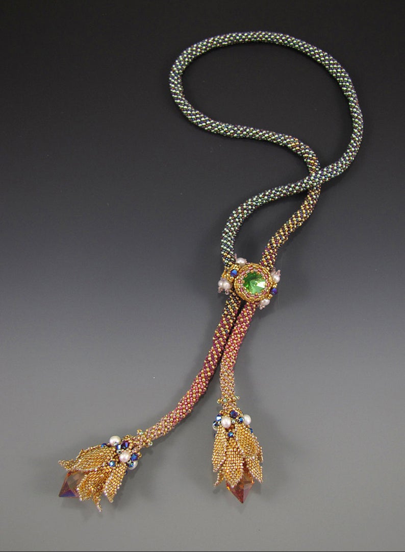 Elegant Beadwork Jewelry Tutorials by grakowsky includes Beaded Cases ...