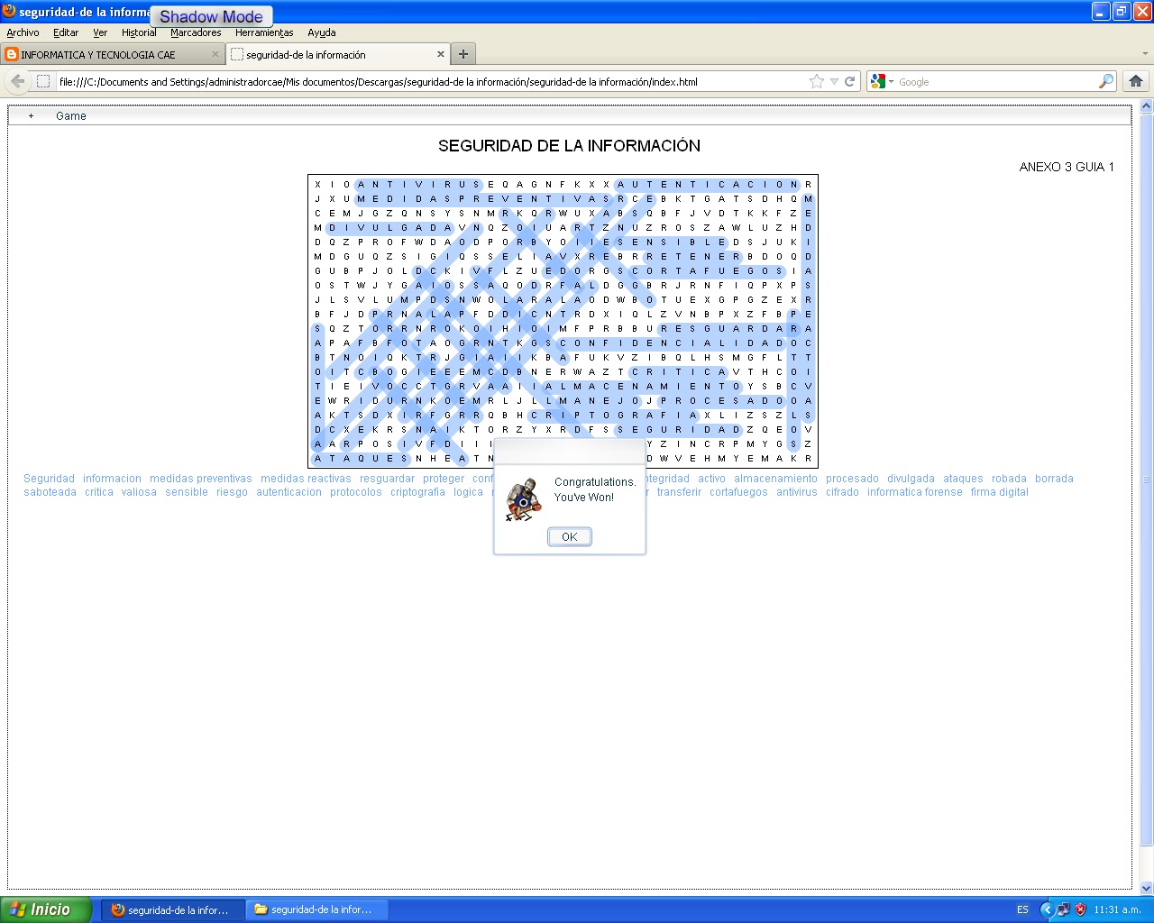 el blog de andres saenz: sopa de letras seguridad de la informacion