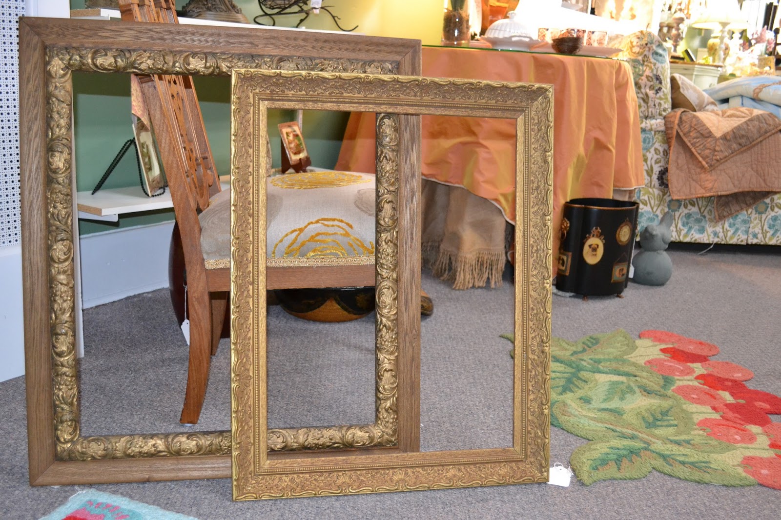 margaret mcelroy interior design: Repurposing Antique Frames and Wallpaper