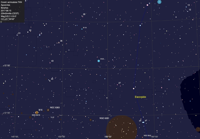 Dibujando el cosmos: Cúmulo globular Messier 62