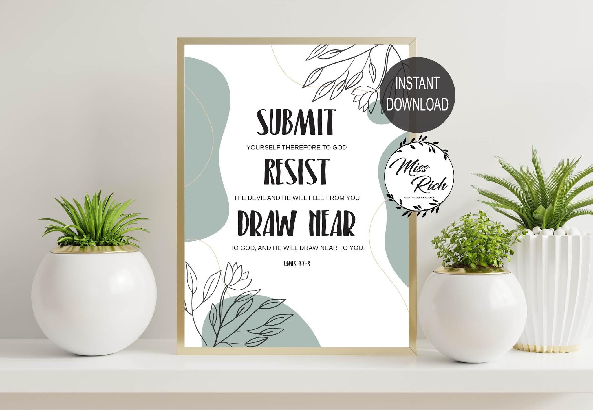 JAMES 4:7-8 FREE PRINTABLE - Miss Rich