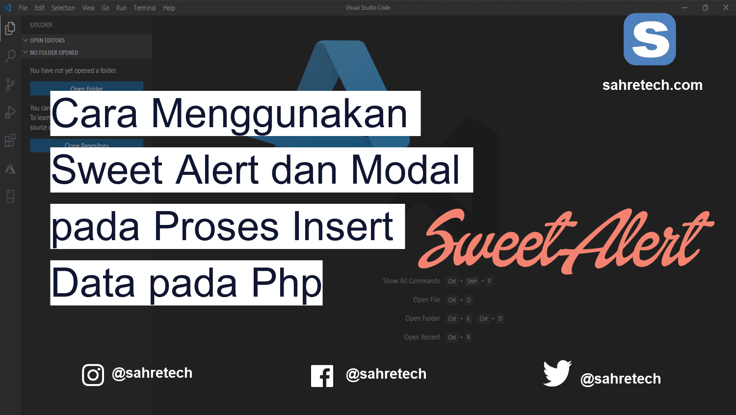 Cara Menggunakan Sweet Alert Dan Modal Pada Proses Insert Data Pada Php Sahretech 1311