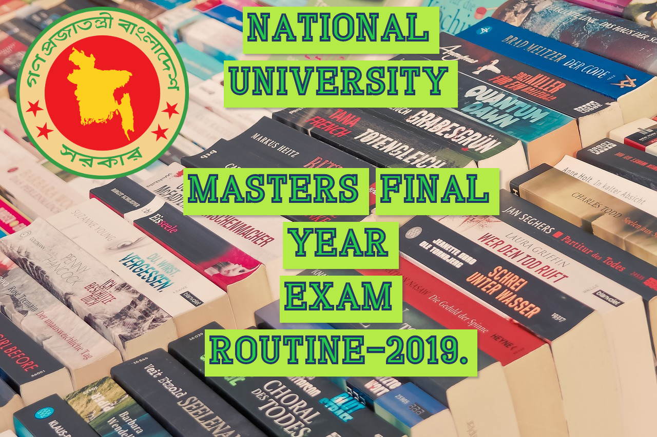 MASTERS FINAL YEAR EXAM ROUTINE-2019. - Studywar360