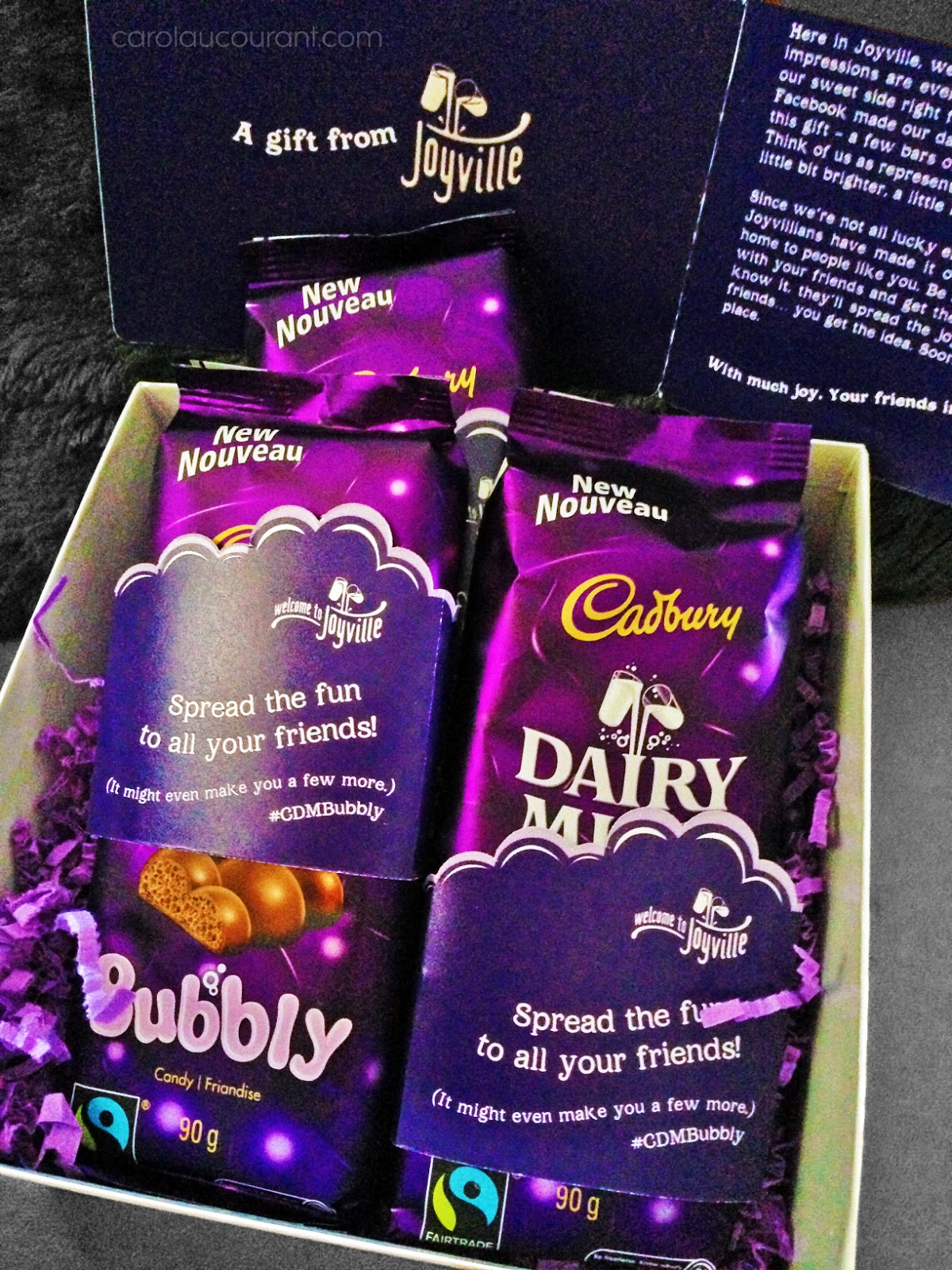 Joy and a Big Purple Bow: Cadbury Dairy Milk Bubbly Giveaway ~ Carol Au ...