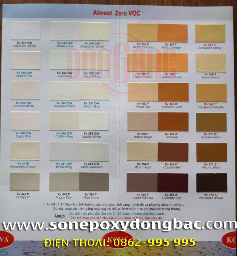 ĐÔNG BẮC: SƠN KOVA- KOVA PAINT (MỸ-VIỆT-...)