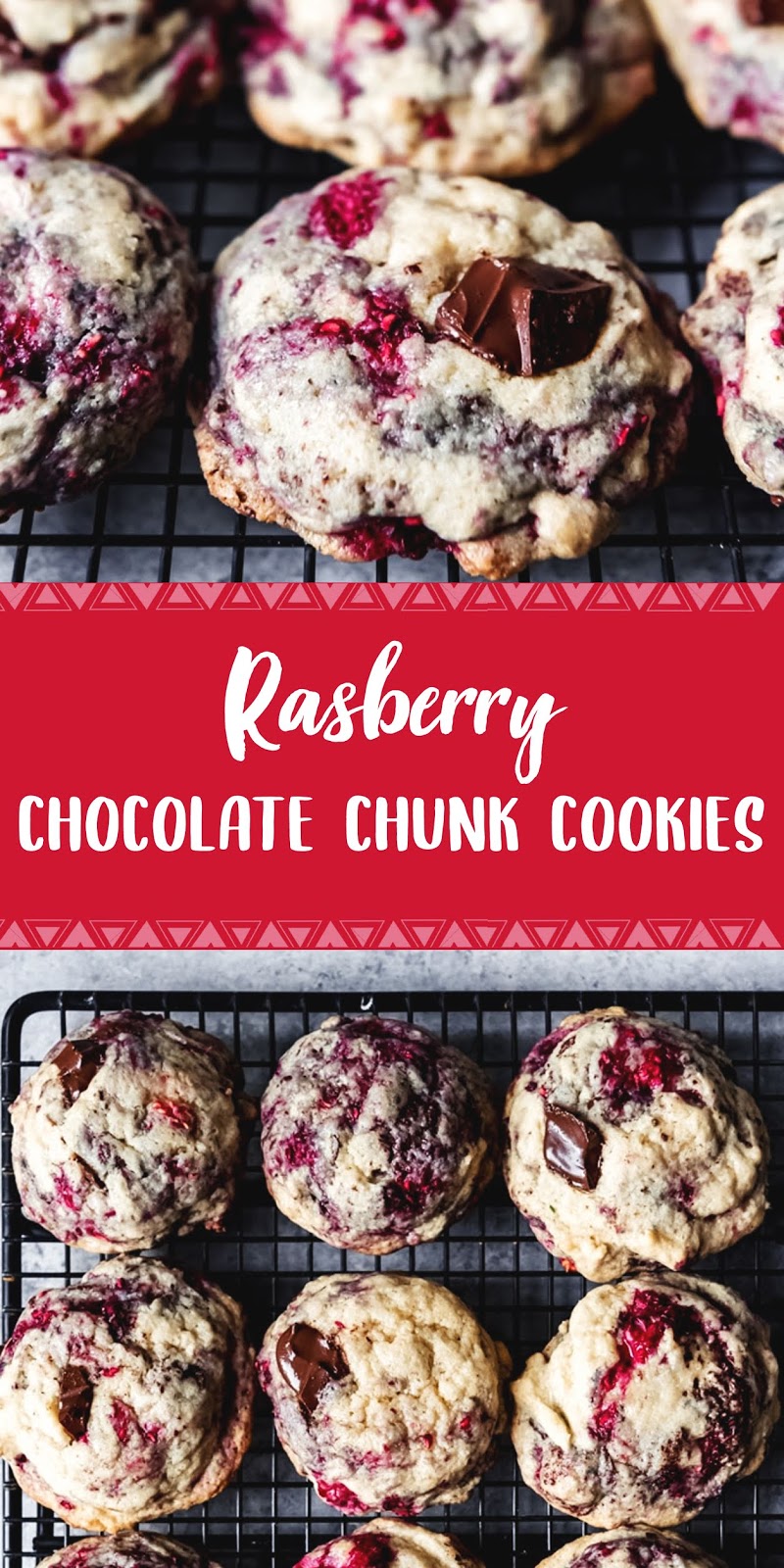 RASPBERRY CHOCOLATE CHUNK COOKIES - Jolly Lotus